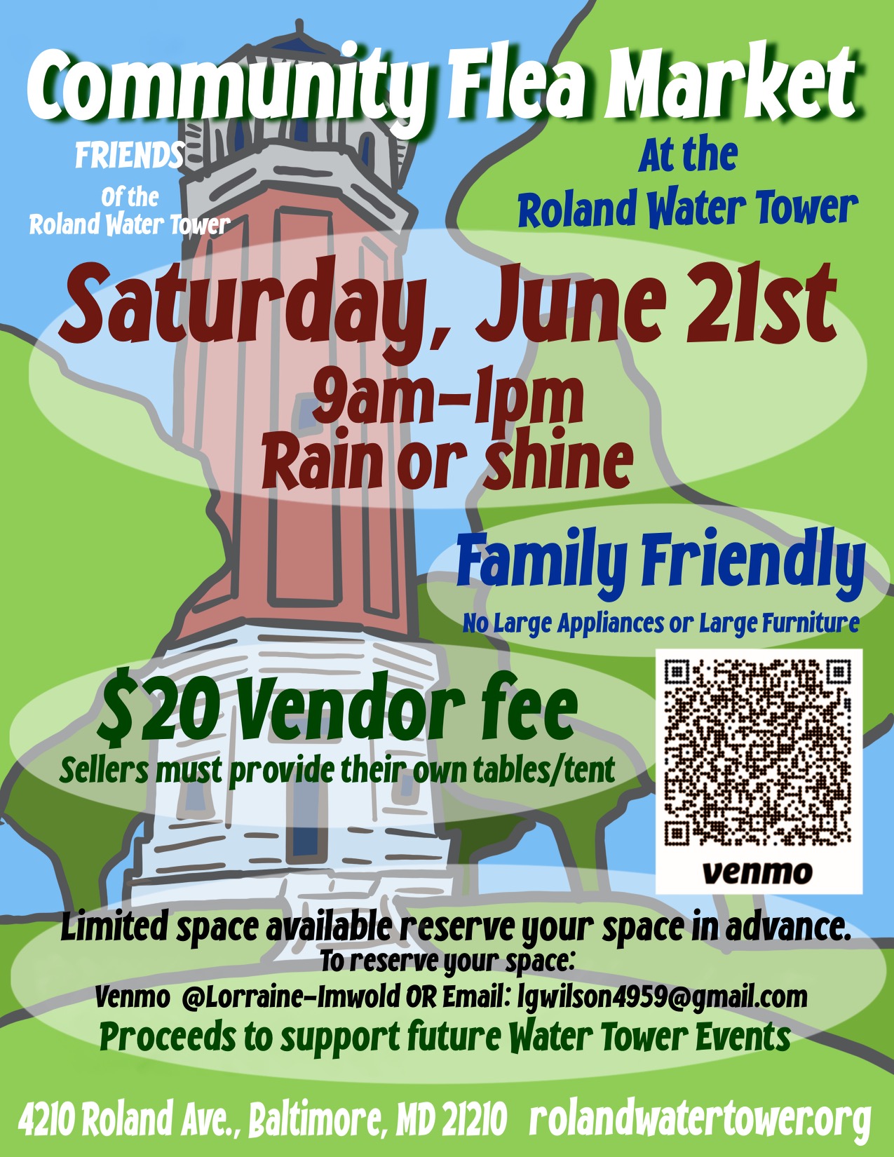 Community Flea Market! – Friends of the Roland Water Tower